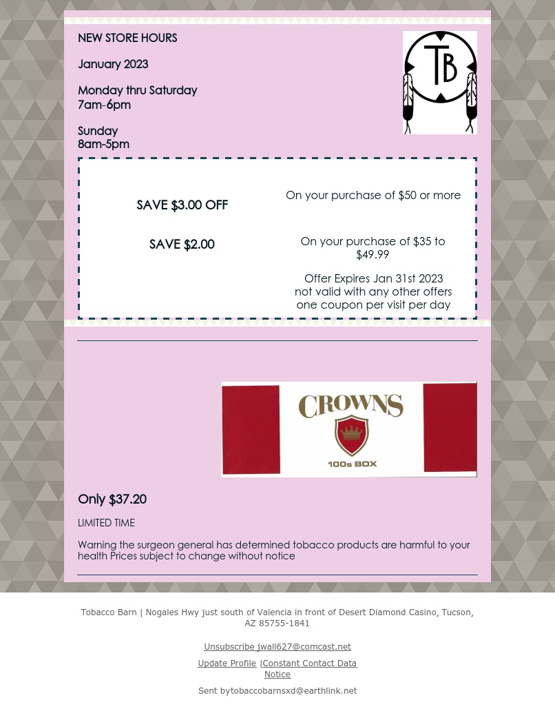 Coupons | Tobacco Barn