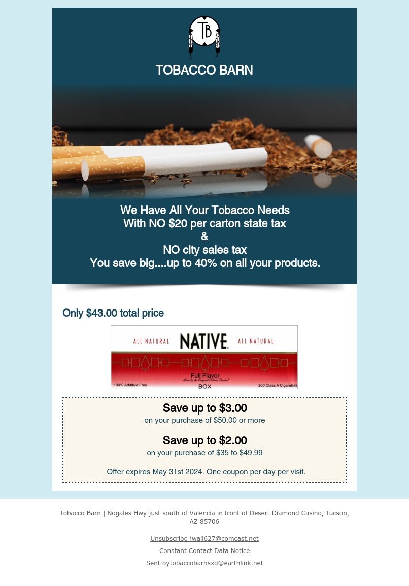 Coupons | Tobacco Barn